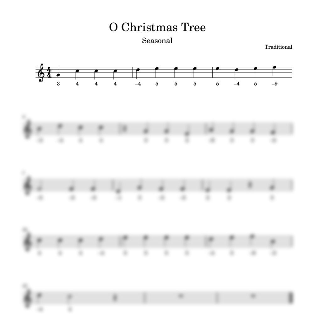 O Christmas tree - Harmonica tab