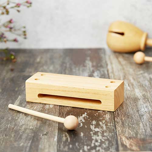 Maple Wood Tone Block Percussion Instrument - 17cm